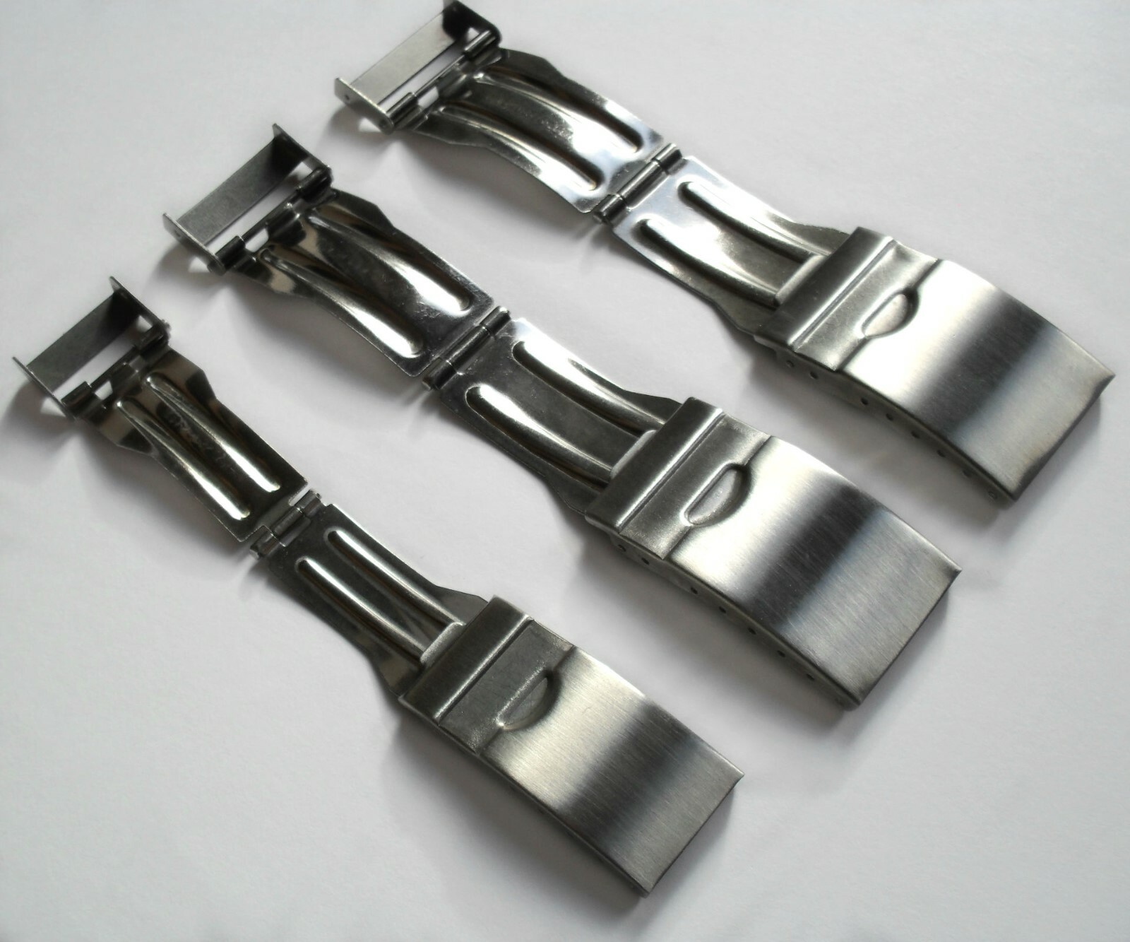 Watch Bracelet Catch Clasp Stainless Steel Replacement 3-Fold Tri-Fold ...