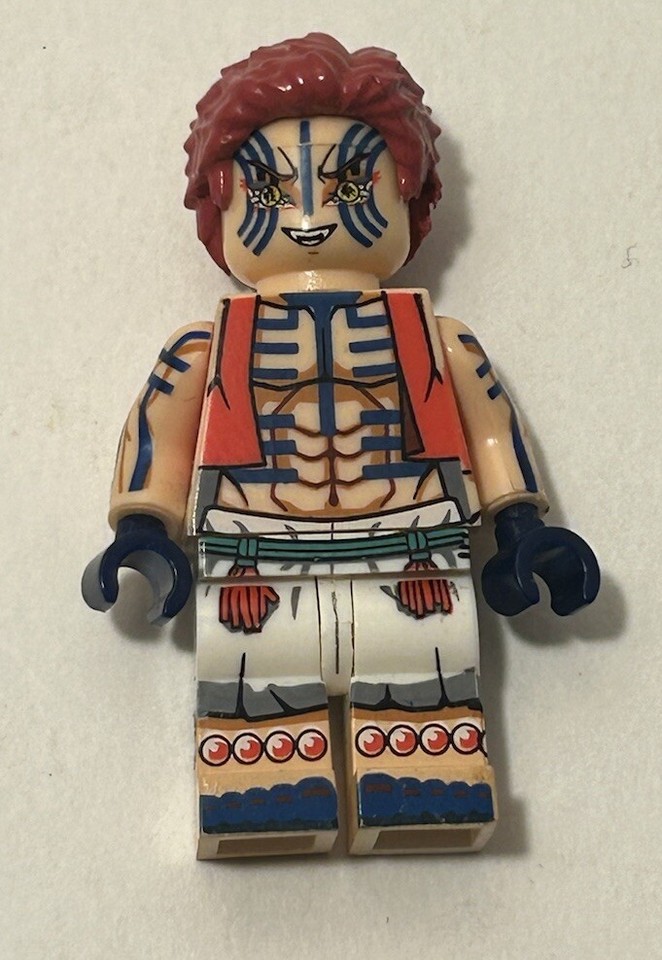 2 inch Custom Lego Demon Slayer Akaza Minifigure In Good Condition! | eBay