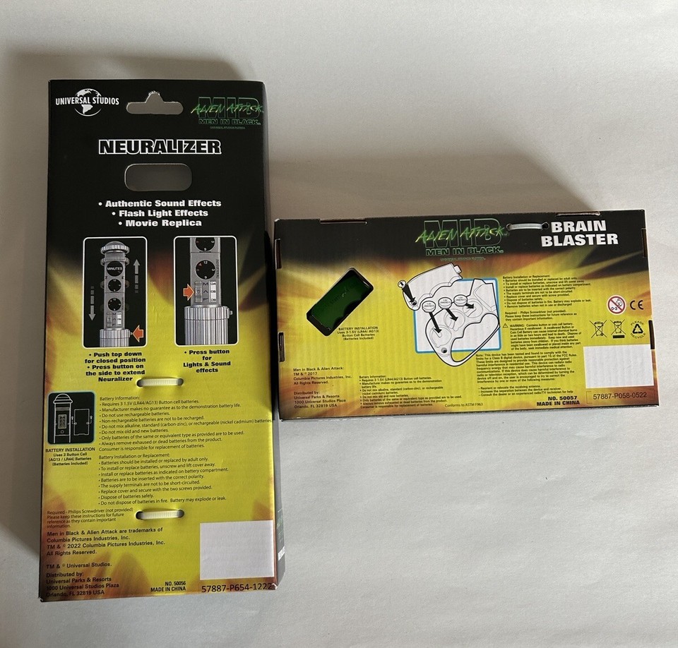 Universal Studios Men In Black Replica Brain Blaster & Neuralizer ...