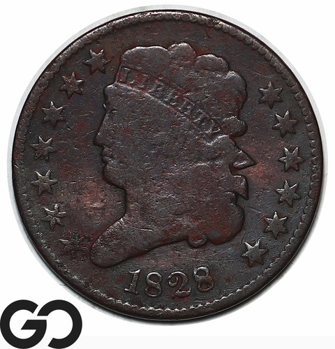 1828 Half Cent, Classic Head, 13-Stars, Scarce | eBay