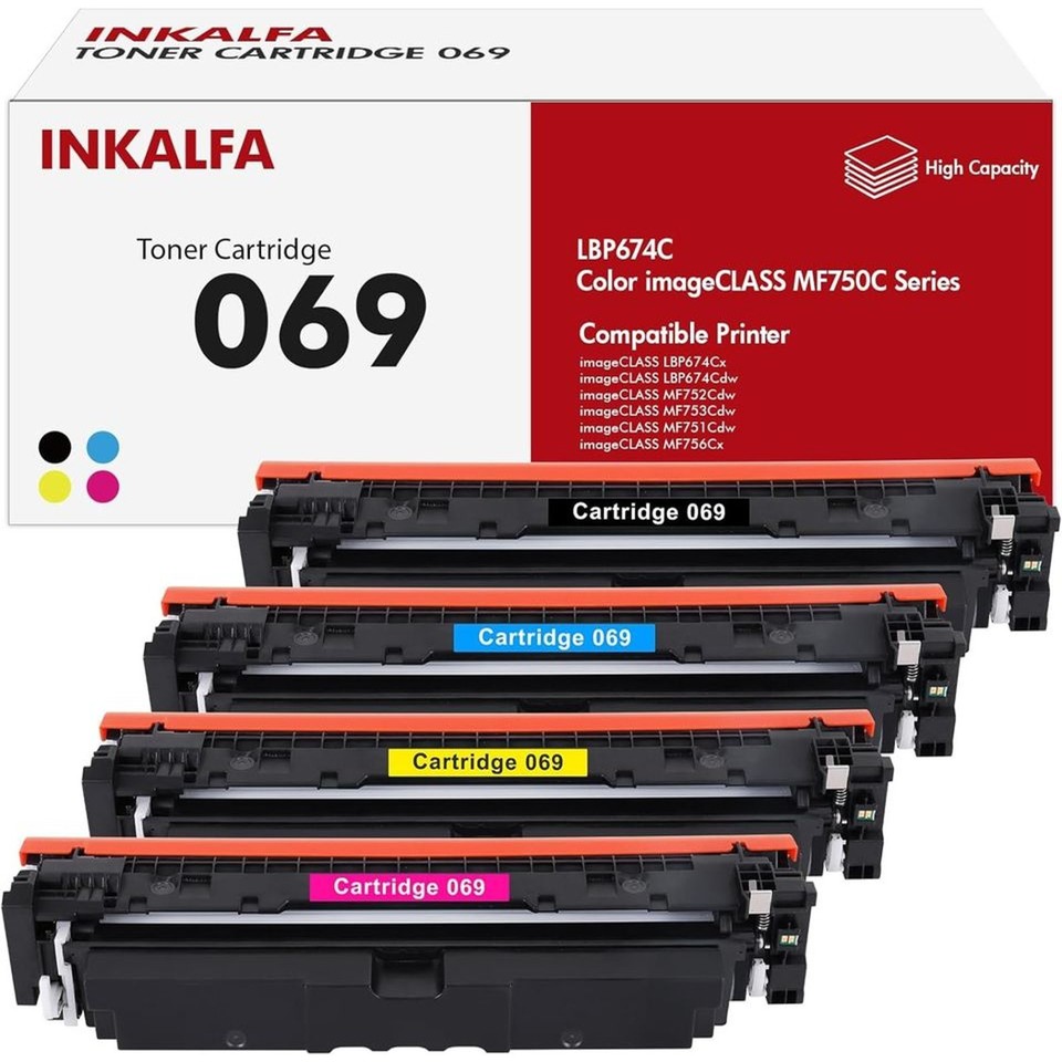 069 Toner Cartridge Set MF753Cdw: 4 Pack Compatible Replacement for ...