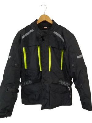 Texpeed Motorcycle Jacket Large Black Reflective Waterproof Lining ...