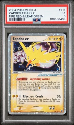 2004 POKEMON EX FIRE RED & LEAF GREEN #116 ZAPDOS EX-HOLO PSA 5 | eBay