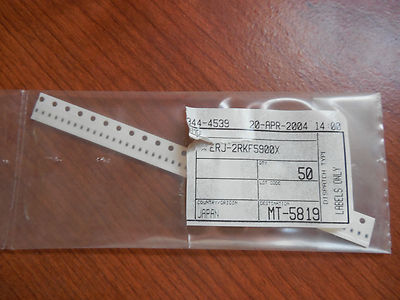 No Name Resistor ERJ-2RKF5900X 590 Ω Ohm 1/16W 1% 4020 SMD Lot of 50 ...