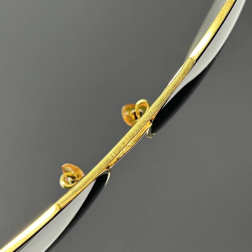 Vintage B&L Ray Ban Bausch & Lomb G15 Gold Aviator 62mm Aviator Chip On ...