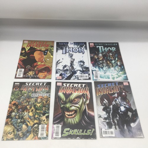 Marvel Comics Secret Invasion Mixed Lot Requiem Skrulls Thor Saga Lot ...