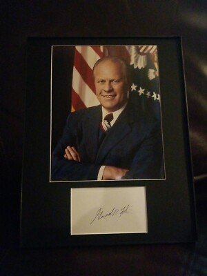 President Gerald Ford Autographed Signed Framed Matted Picture Photo ...