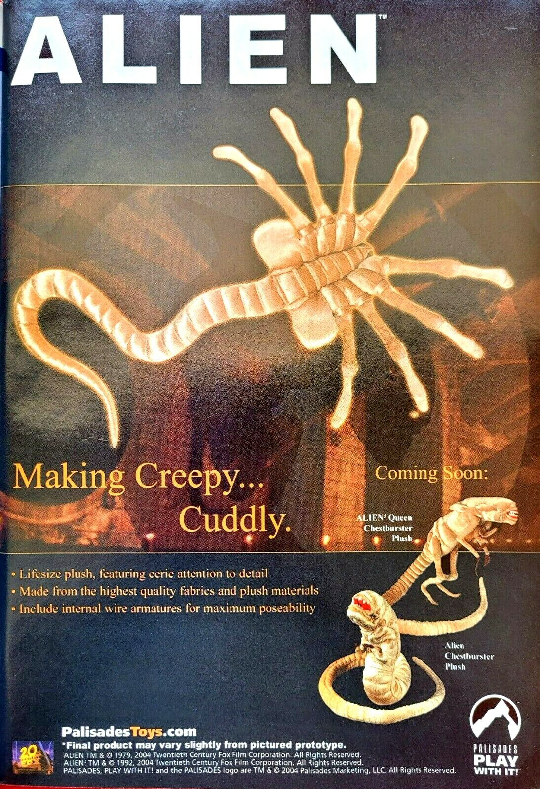 2005 ALIEN Queen Chestburster Toys - TRADE Print AD 7 x 10 | eBay