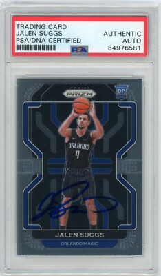 2021-22 PRIZM #314 JALEN SUGGS MAGIC AUTOGRAPHED SIGNED BASKETBALL CARD ...