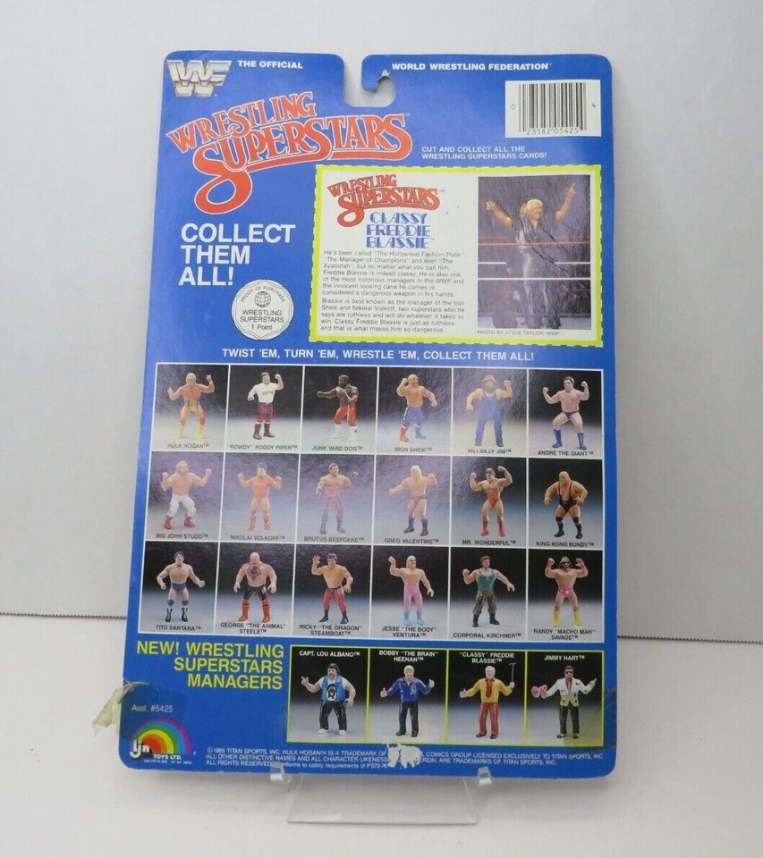 Classy Freddie Blassie WWF Wrestling SuperStars MANAGER Card back LJN ...