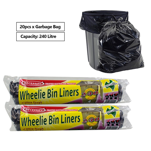20pcs x Heavy Duty Rubbish Bag Bin Liners Large Garbage Garden Waste ...