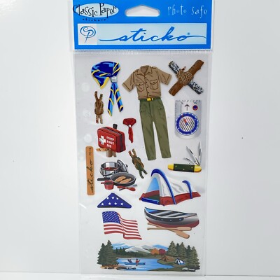 Boy Scouts Scrapbook “Scouting Boy” Stickers (CP Sticko) 15 Photo Safe ...