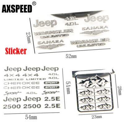 1/10 Logo Sport JEEP 4X4 Sticker Für Axial SCX10 D90 RC Car Truck | eBay.de