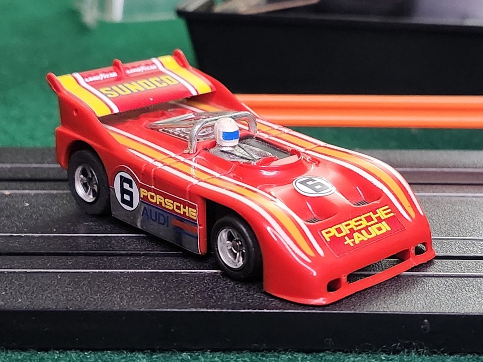 Aurora AFX MAGNATRACTION Audi PORSCHE 512K #6 Can Am Slot Car | eBay