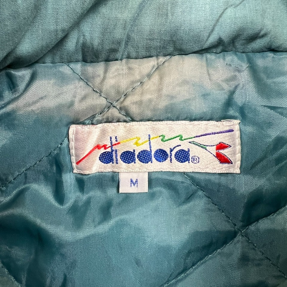Vintage Diadora Jacket Mens Medium Blue Collegian Authentic Italy ...