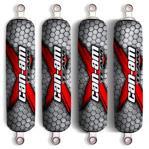 Red X Can Am Team Shock Covers Bombardier Defender (Set of 4) NEW | eBay
