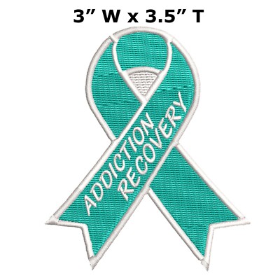Addiction Recovery Awareness Ribbon Embroidered Patch Iron / Sew-On ...