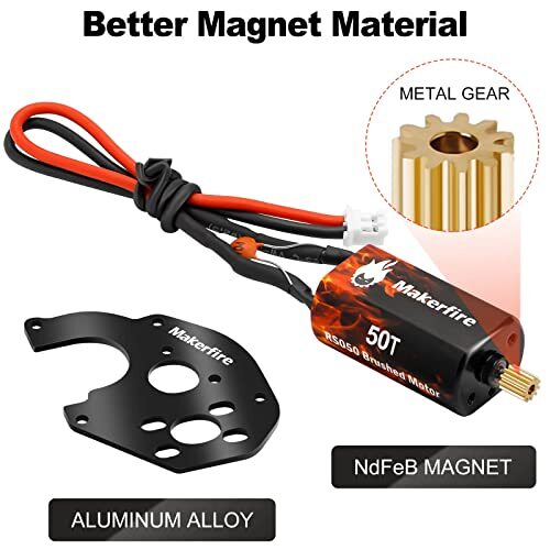RC Motor 050 50T High Torque Brushed Motor with Motor Mount and Big ...