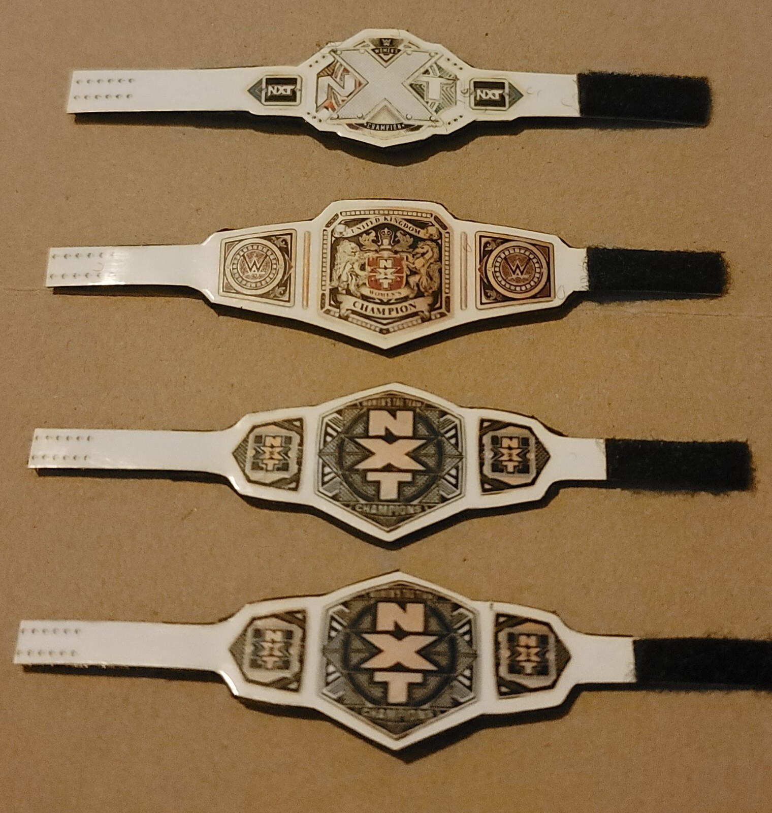 Four NXT Women's style championship belts wrestling Action figures ...