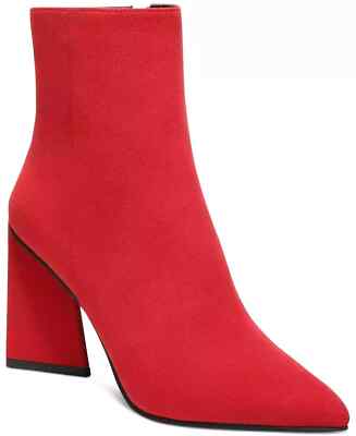 Bar III Women's Asya Flared Heel Booties Red Size 7M | eBay
