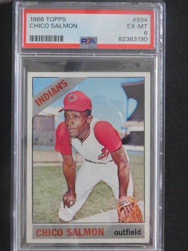 1966 Topps Baseball Card #594 Chico Salmon (EX-MT) PSA 6 | eBay