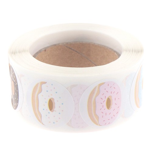 500pcs Doughnut Stickers 8 Designs Delicious Cake Bread Baking Labels ...