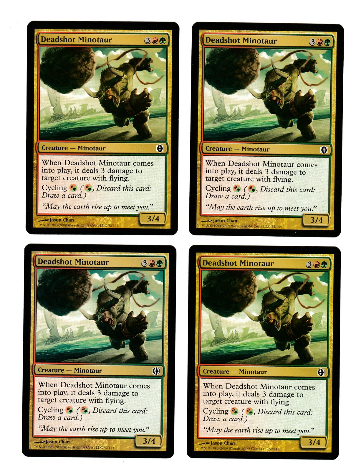 4x Deadshot Minotaur EX Alara Reborn Mtg Magic Commander EDH 4x x4 | eBay