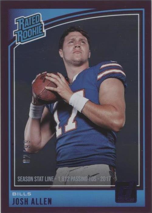 2018 Panini Donruss - Rated Rookie Josh Allen #304 Season Stat Line /99 ...