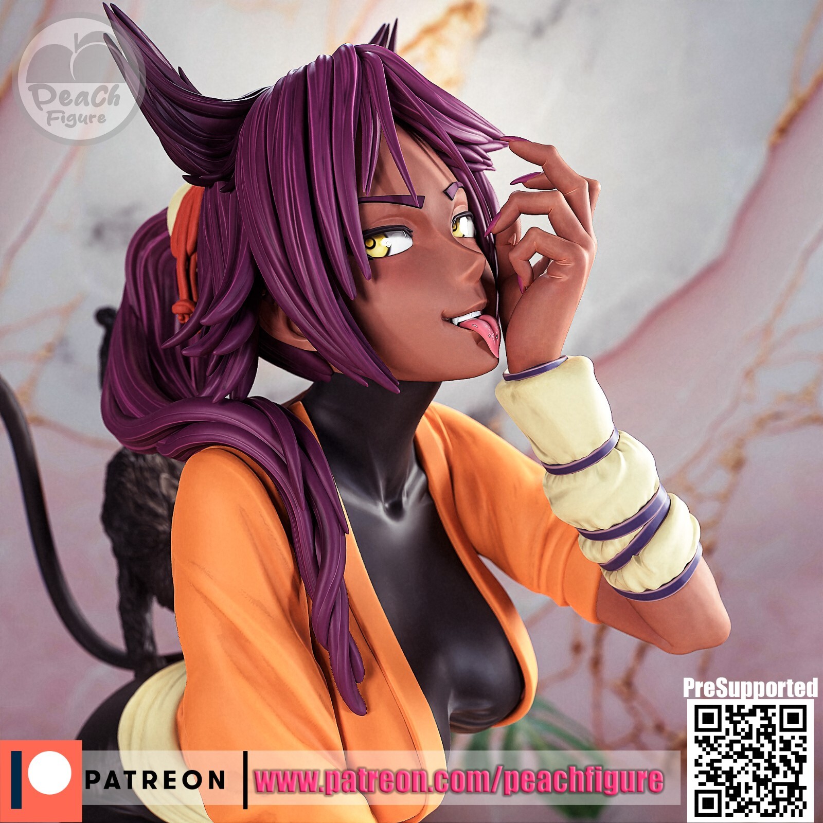 Peach Figure Yoruichi 3d printed resin statue 1/6 scale 12 inch figure | eBay
