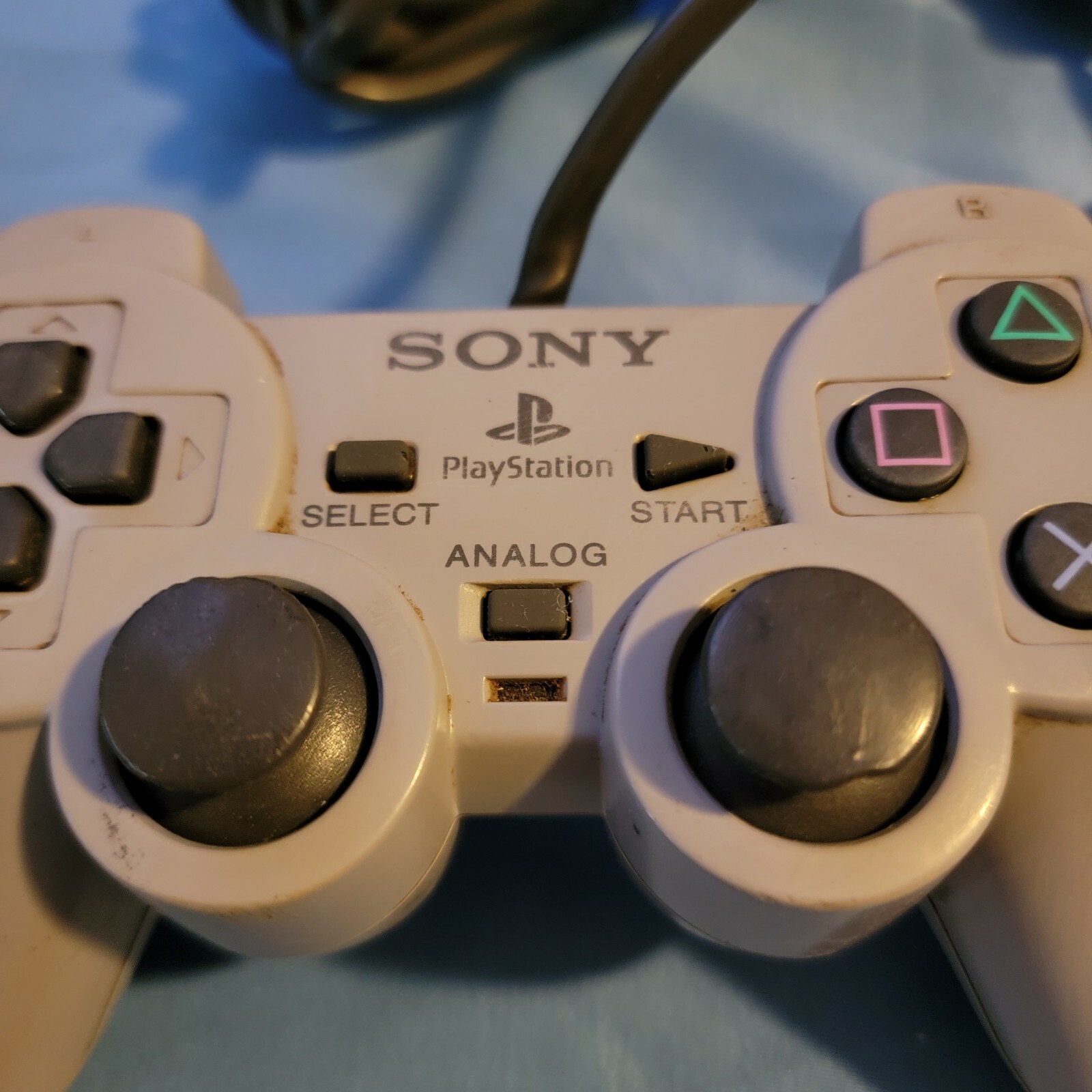 OEM Sony PlayStation PS1/PS2 Gray Dual Shock Analog Controller SCPH ...