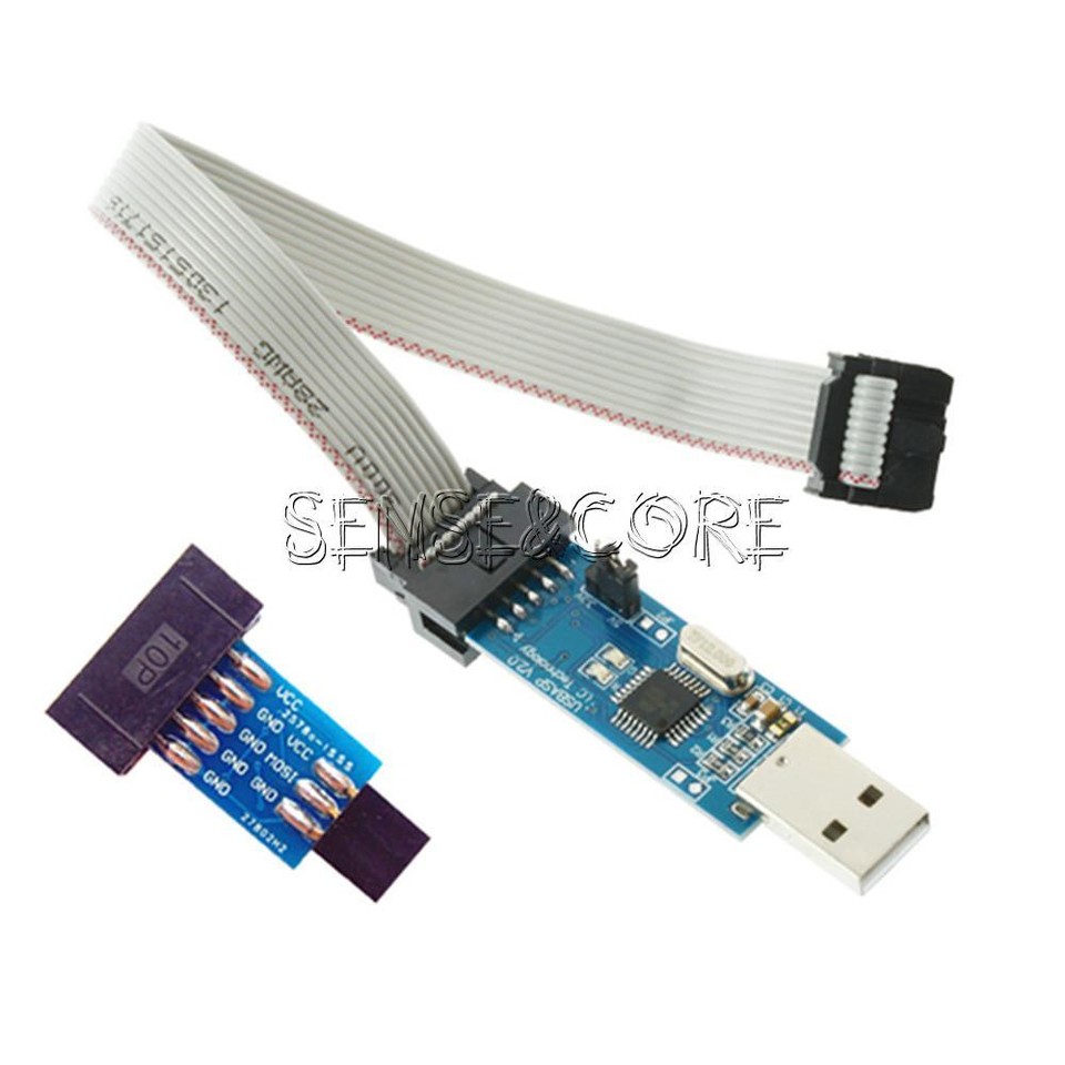 10 Pin Convert to Standard 6 Pin Adapter Board+USBASP USBISP AVR ...