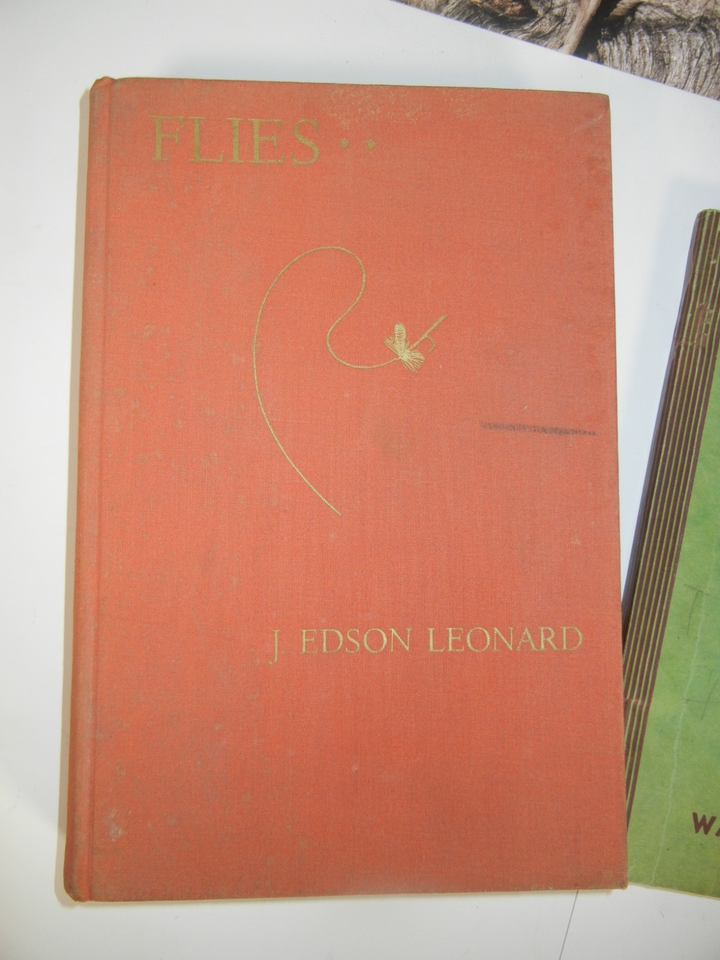 Lot of Vintage Fly Fishing, Fly Tying books incl. J.Edson Leonard 1950 ...