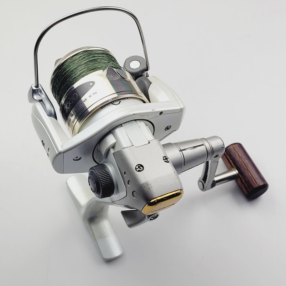 Shimano Stradic 2000 FE Spinning Reel ST2000FE white, wood handle, made ...