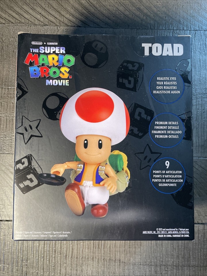 The Super Mario Bros. Movie Toad Figure with Frying Pan Accessory New ...