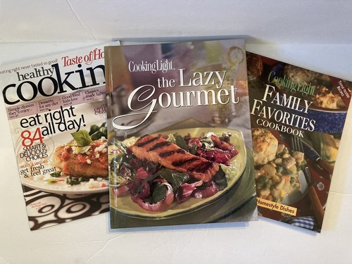 Lot Of 3 Cooking Light Cookbooks 1 Healthy Cooking Magazine Family ...