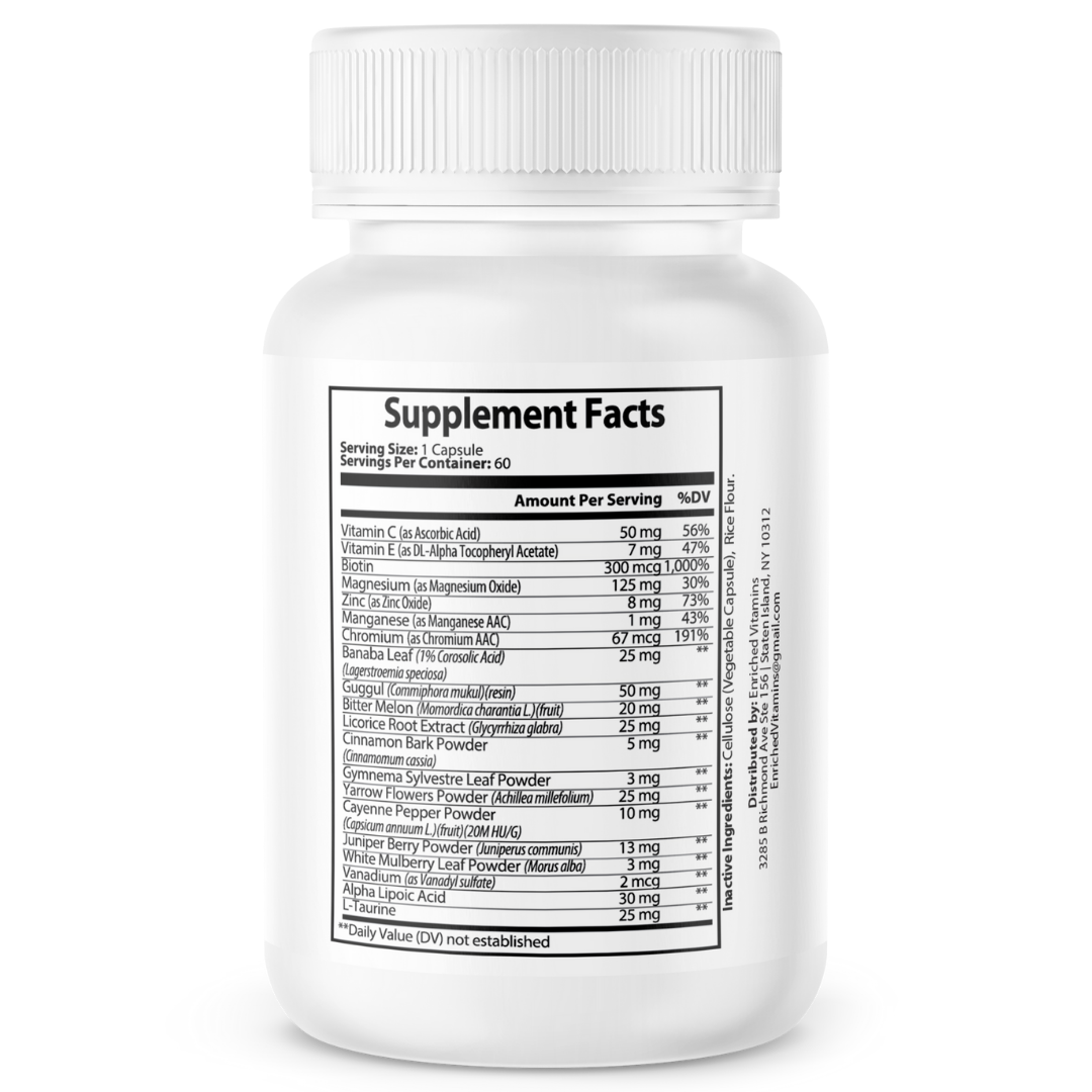 GLUCOFLOW Diabetic Glucose Support Supplement Blood Sugar Gluco Flow ...