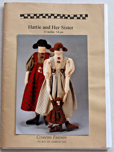 "Hattie & Her Sister" Doll Sewing Patterns by Country Friends | eBay ...