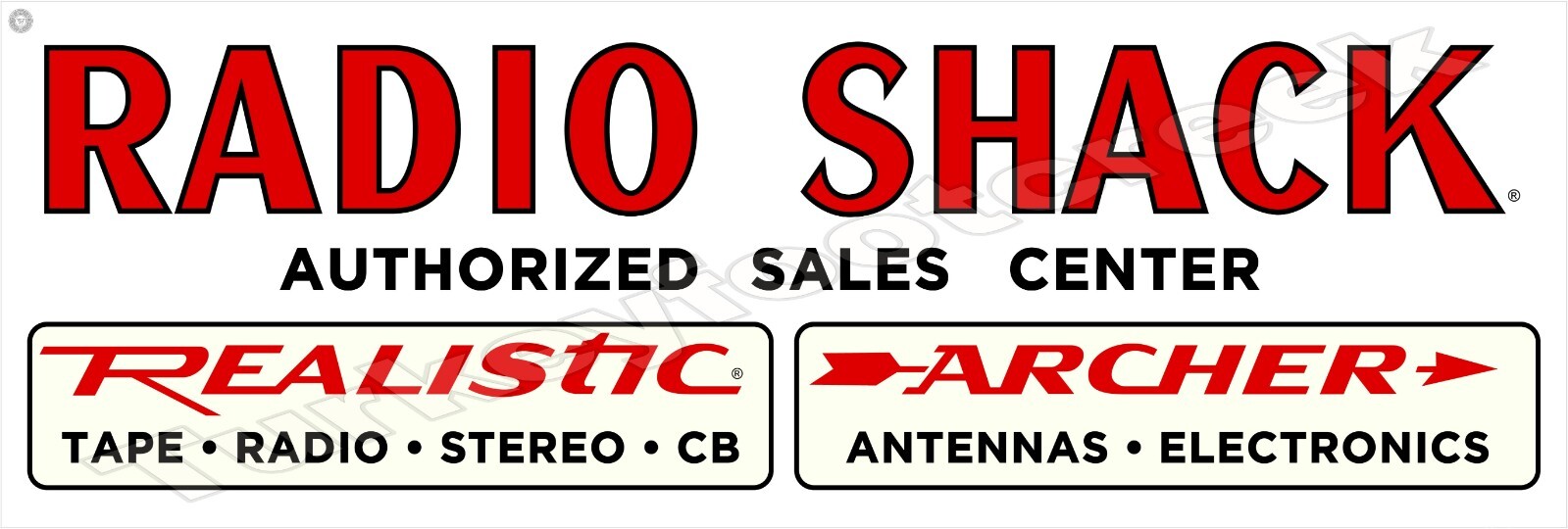 Radio Shack Authorized Sales Center 8" x 24" Metal Sign | eBay