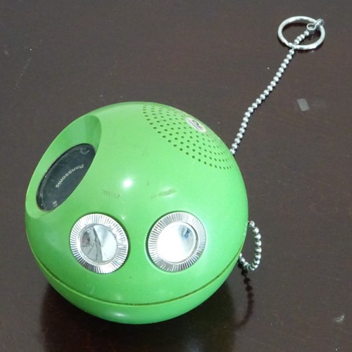 Vintage Panasonic Panapet R-70 Ball AM Radio Working Green Excellent | eBay