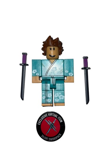 Roblox Silent swords Swordsman Figure Brown Hair Blue Outfit With Code ...