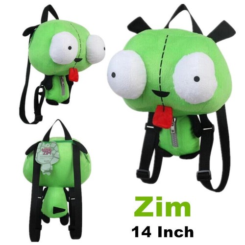 Alien Invader Zim 3D Eyes Robot Gir Cute Stuffed Plush Backpack Green ...