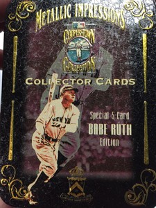 RARE 1994 Metallic Impressions Cooperstown Collection 5 card Babe Ruth ...