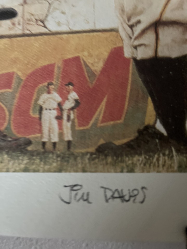 Norman Rockwell Garfield Rain Out Garfield Cubs Signed Jim Davis Park ...