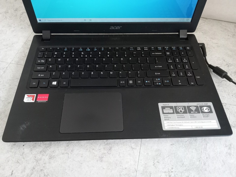 Acer Aspire 3 A315-21 15" Laptop AMD A9-9425 8GB RAM 128GB SSD Windows ...
