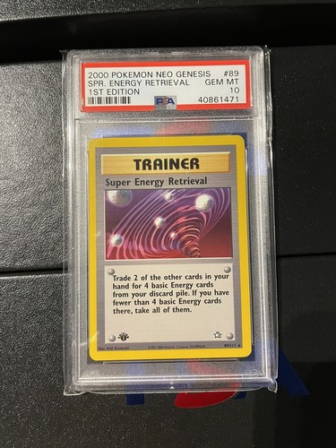 Pokemon 1st Edition PSA 10 Super Energy Retrieval 89/111 - Neo Genesis ...