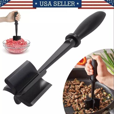 Meat Hamburger Chopper Heat Resistant Utensil Ground Beef Potato Masher ...