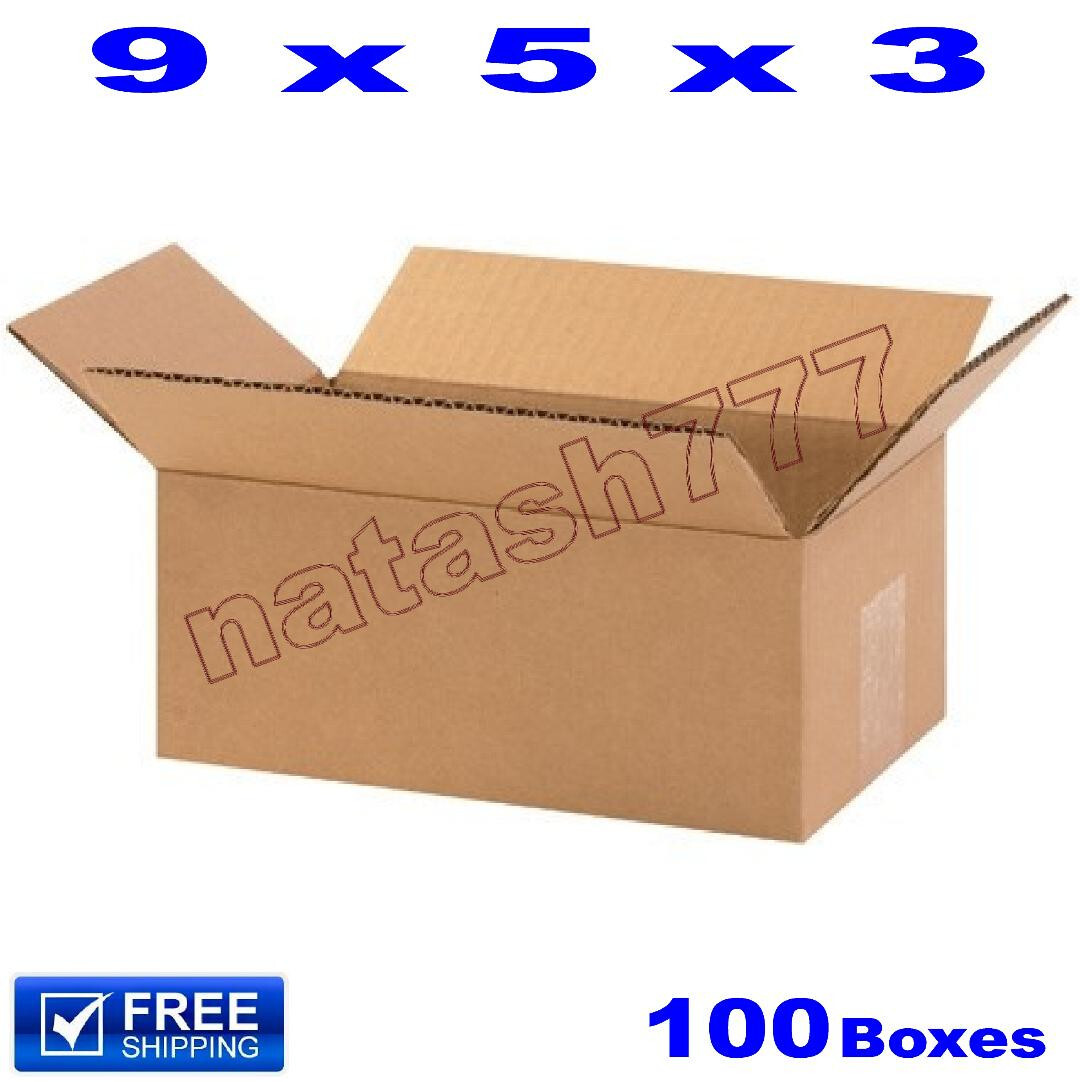 100 - 9x5x3 Cardboard Boxes 32ECT Mailing Packing Shipping Corrugated ...