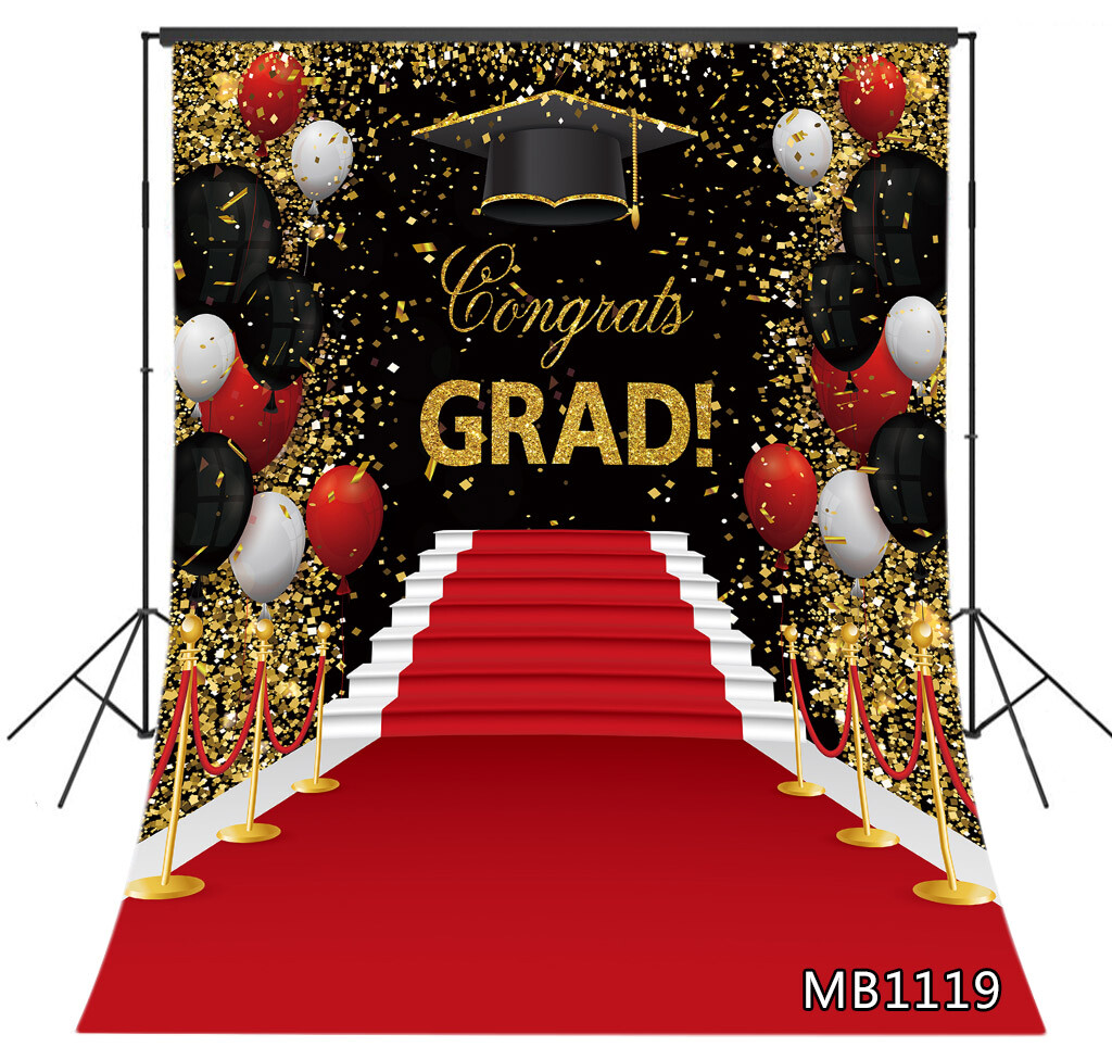 Red And Black Graduation Backgrounds Graduation Party Vector Images