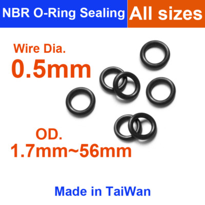 Wire Dia. CS 0.5mm Oil Resistant NBR Nitrile Butadiene Rubber O-Ring ...