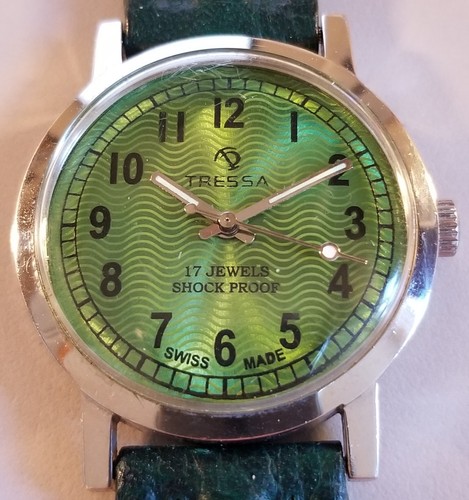 TRESSA FRENCH MADE VINTAGE GREAT DIAL 35 MM STEEL CASE WIND UP MENS ...